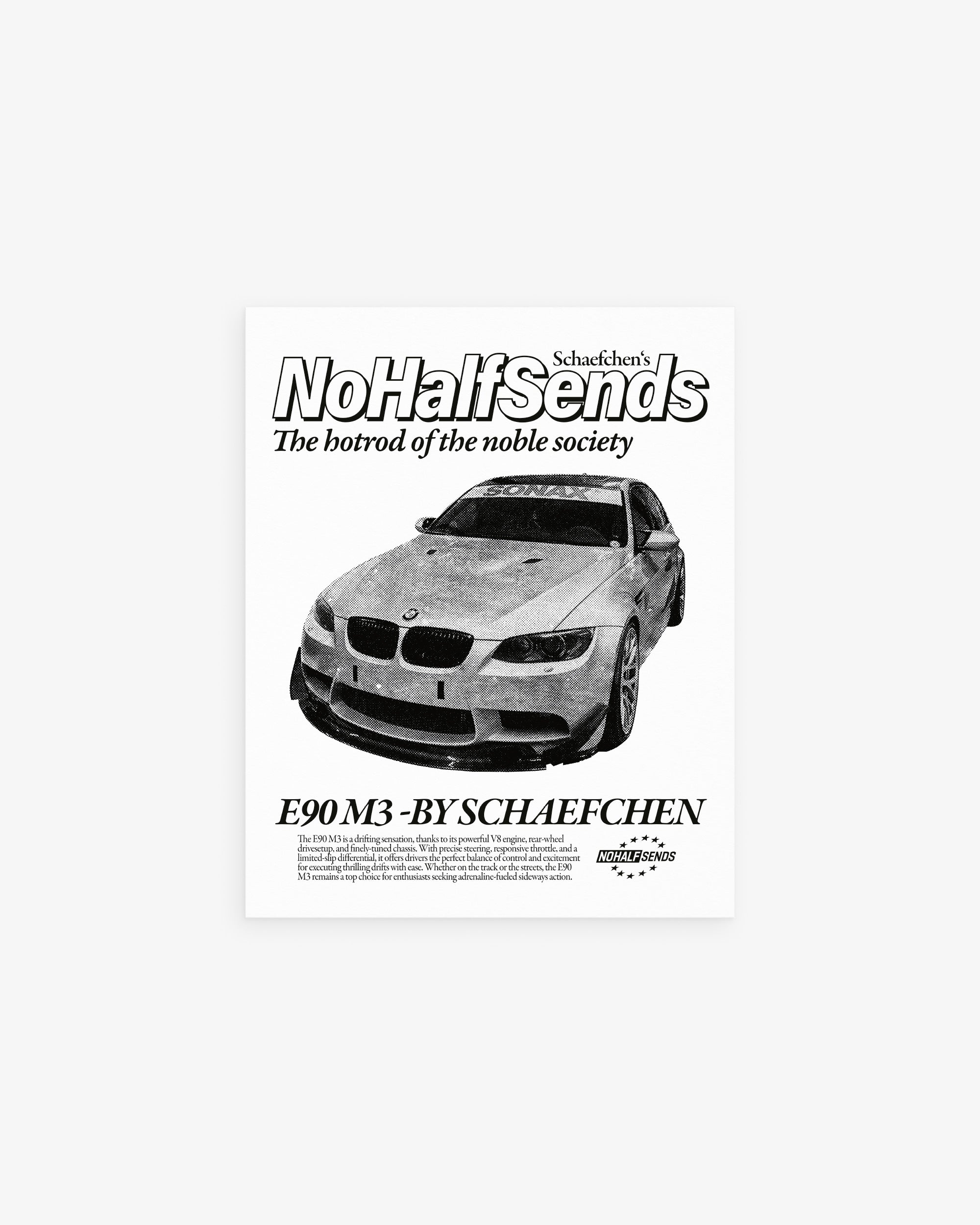 Poster "E90 M3" – NoHalfSends